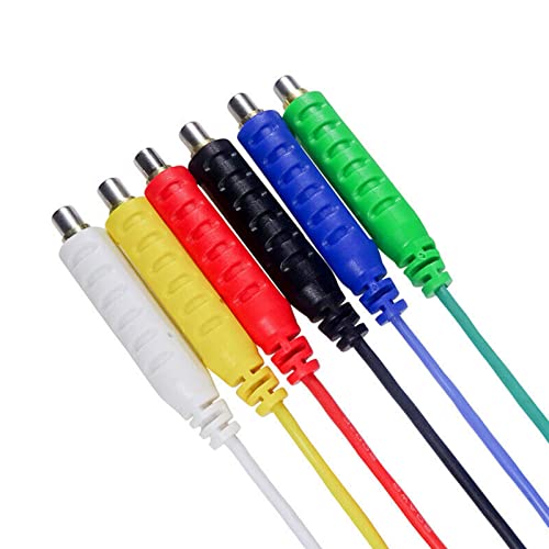 6PCS Magnetic Test Leads Silicone Soft Flexible Jumper Test Wires 30V AC5A 3.3FT Magnetic Jumper Wires HVAC