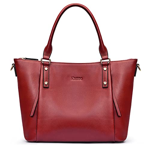 Kattee Genuine Leather Soft Totes Shoulder Bags Women Top Handle Satchels Purse Cute Handbag Fashion Daily Travel