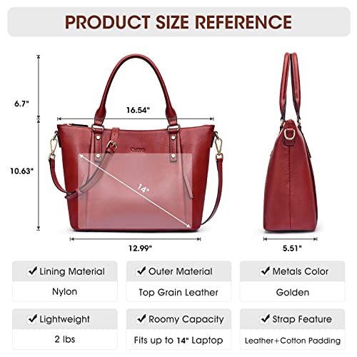 Kattee Genuine Leather Soft Totes Shoulder Bags Women Top Handle Satchels Purse Cute Handbag Fashion Daily Travel