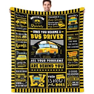 bus driver appreciation gifts school bus driver gifts for men women birthday gifts for school bus driver fathers day blanket thank you for school bus driver back to school throw blanket 60x50 inch