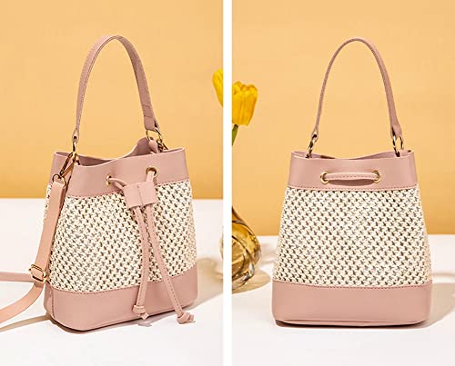 Straw Bag for women Summer Beach Bag Woven Hobo Handbag Work Tote Bag Vacation Bucket Bag Crossbody Purse