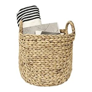 Bloomingville Handwoven Beige Seagrass Round Handles (Set of 2 Sizes) Basket, Natural