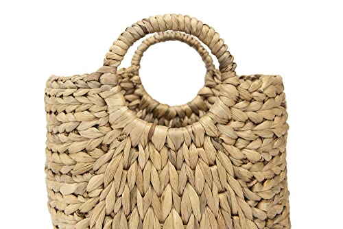 Bloomingville Handwoven Beige Seagrass Round Handles (Set of 2 Sizes) Basket, Natural