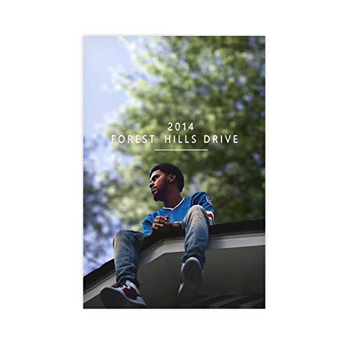 DIANSHANG Cole Posters - 2014 Forest Hills Drive Album Cover Canvas Poster Cool Wall Decor Art Print Posters for Room Aesthetic Unframe:16x24inch(40x60cm)