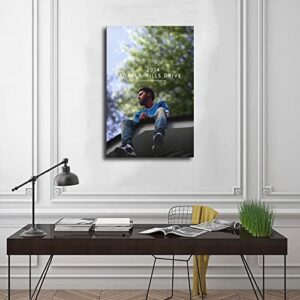 DIANSHANG Cole Posters - 2014 Forest Hills Drive Album Cover Canvas Poster Cool Wall Decor Art Print Posters for Room Aesthetic Unframe:16x24inch(40x60cm)