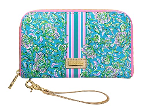 Lilly Pulitzer Travel Wallet Passport Holder, Vegan Leather Wristlet Wallet for Women, Travel Document Organizer, Chick Magnet