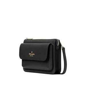 kate spade handbag for women leila small flap crossbody bag, black