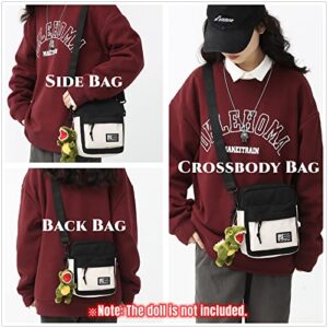 Jinfield Crossbody Bag Messenger Bags: Nylon Unisex Side Pouch Satchel Small Phone Shoulder Purse Casual Sling Pack Girl Guy