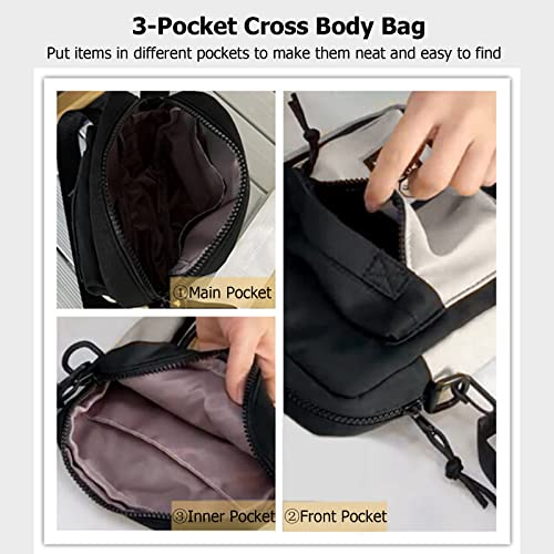 Jinfield Crossbody Bag Messenger Bags: Nylon Unisex Side Pouch Satchel Small Phone Shoulder Purse Casual Sling Pack Girl Guy