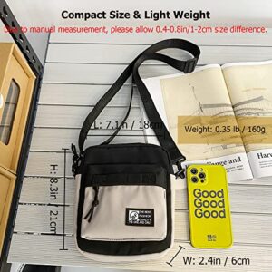 Jinfield Crossbody Bag Messenger Bags: Nylon Unisex Side Pouch Satchel Small Phone Shoulder Purse Casual Sling Pack Girl Guy