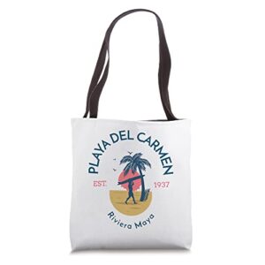 playa del carmen riviera maya mexico tote bag