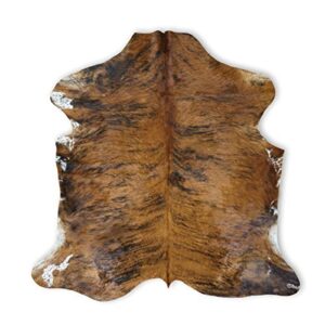 bonanza leathers genuine cowhide rug dark brindle size s/l/xl 5x6/6x7/7x8 ft (6×7)