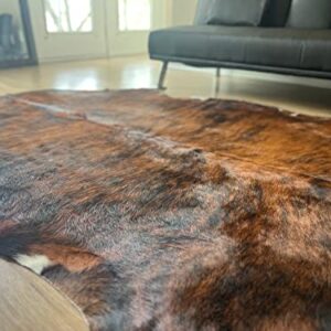 bonanza leathers Genuine Cowhide Rug Dark Brindle Size S/L/XL 5X6/6X7/7X8 FT (6x7)