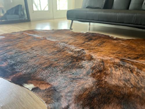 bonanza leathers Genuine Cowhide Rug Dark Brindle Size S/L/XL 5X6/6X7/7X8 FT (6x7)