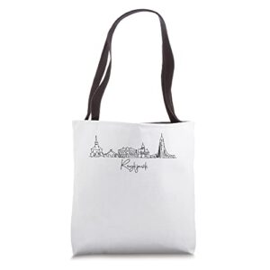 city skyline travel souvenir tourist reykjavik iceland tote bag