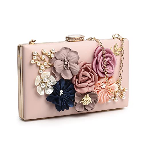 Floral Clutch Floral Clutch Purses For Women 3d Flower Purse Clutch With Roses Flower Clutch Clach Unique Clutch Purses For Women Blush Clutch Purses Women Evening Bridal Pearl Clutch Bride Clutch