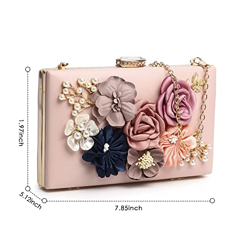 Floral Clutch Floral Clutch Purses For Women 3d Flower Purse Clutch With Roses Flower Clutch Clach Unique Clutch Purses For Women Blush Clutch Purses Women Evening Bridal Pearl Clutch Bride Clutch