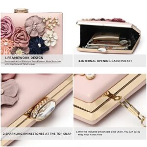 Floral Clutch Floral Clutch Purses For Women 3d Flower Purse Clutch With Roses Flower Clutch Clach Unique Clutch Purses For Women Blush Clutch Purses Women Evening Bridal Pearl Clutch Bride Clutch