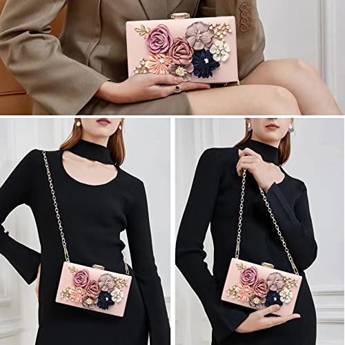 Floral Clutch Floral Clutch Purses For Women 3d Flower Purse Clutch With Roses Flower Clutch Clach Unique Clutch Purses For Women Blush Clutch Purses Women Evening Bridal Pearl Clutch Bride Clutch