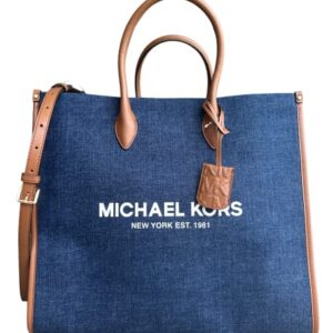 Michael Kors Mirella Large Tote Bag with Adjustable Strap (Indigo)