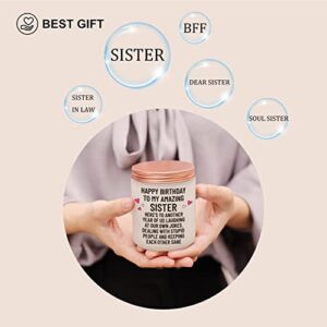 Birthday Gifts for Sister from Sister Funny Birthday Gifts for Women My Soul Sister Sister-in-Law 21th 29th 30th 40th 50th 60th Year Birthday Lavender Candle