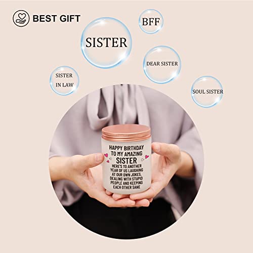 Birthday Gifts for Sister from Sister Funny Birthday Gifts for Women My Soul Sister Sister-in-Law 21th 29th 30th 40th 50th 60th Year Birthday Lavender Candle