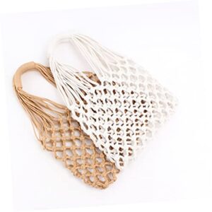 TENDYCOCO 2 Pcs Hollow Woven Handbag Straw Purses for Women Woven Purses for Women Travel Sling Bag for Women Beach Bags for Women Women s Hobos Bohemia Woven Handbag Handmade Woven Bag Girl