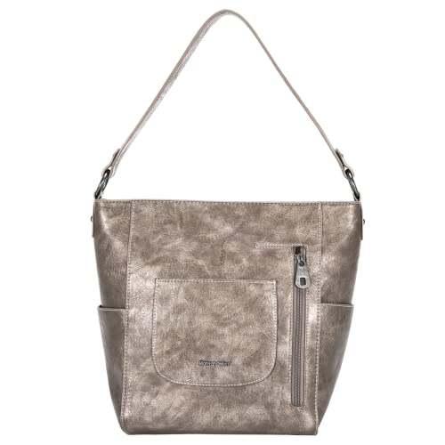 Montana West Buckle Collection Hobo for Women Western Purses and Handbag Large Shoulder Bag with Wallet MW1075G-920BZ+W