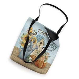 Chickadee Bird Flower Garden Today I Choose Joy Jesus Tote Bag