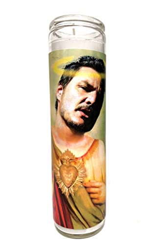 Pedro Pascal Celebrity Parody Devotional Prayer Candle