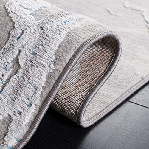 Safavieh Amelia Collection 9' x 12' Grey/Blue Gold ALA277K Modern Abstract Non-Shedding Area Rug