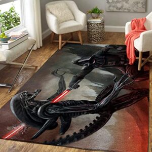 ohome design aliens vs darth vader area rug (x-large)