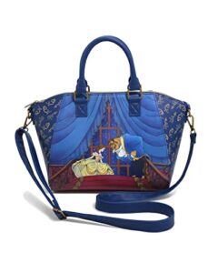 loungefly disney beauty and the beast staircase satchel bag