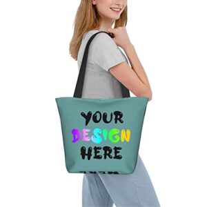 Custom Tote Bag Add Your Photo Image Personalized Shoulder Bags Custom Handbag For Women Teacher For Travel Shopping Personalized Gifts