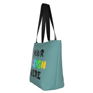 Custom Tote Bag Add Your Photo Image Personalized Shoulder Bags Custom Handbag For Women Teacher For Travel Shopping Personalized Gifts