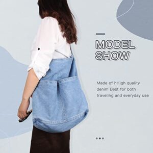 Emprier Denim Shoulder Bag for Women Hobo Tote Bag Denim Purses Retro Crossbody Bag for Teenager girls