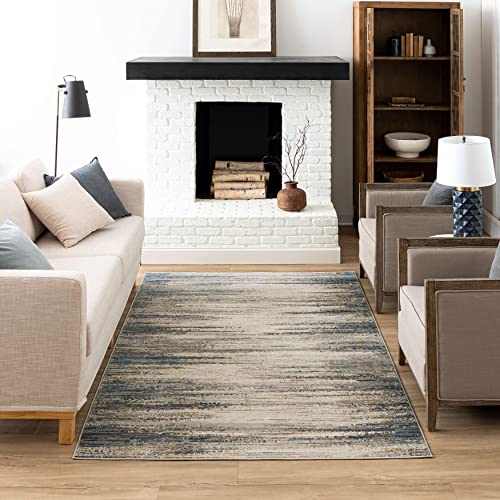 Mohawk Home Nexus Modern Contemporary Abstract Light Gray 5' 3" x 8' Area Rug Perfect for Living Room, Dining Room, Office