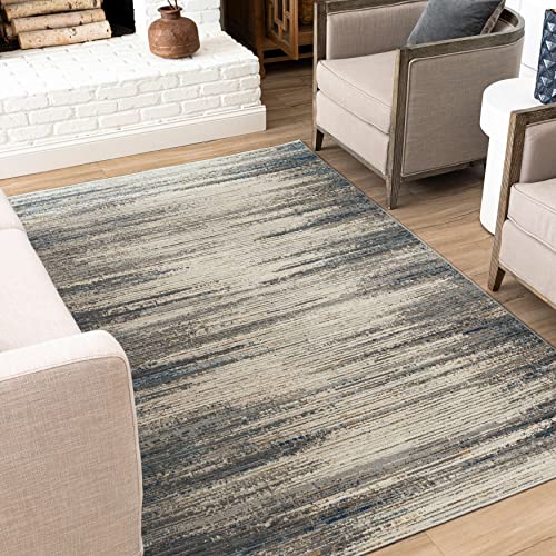 Mohawk Home Nexus Modern Contemporary Abstract Light Gray 5' 3" x 8' Area Rug Perfect for Living Room, Dining Room, Office