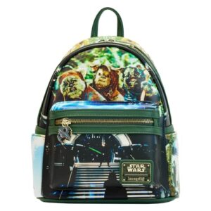 loungefly star wars return of the jedi final frames double strap shoulder bag