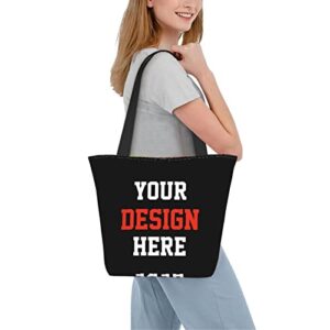 Custom Tote Bag Personalized Shoulder Bags Custom Handbag For Women Design Photo Text Teacher For Travel Shopping Personalized Gifts