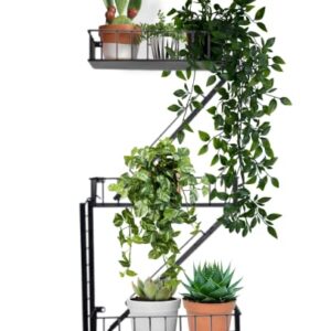 VERSATILE KAS 3-Tier Fire Escape Shelf New York Decorative Floating Hang Wall Shelves for Action Figures Planter