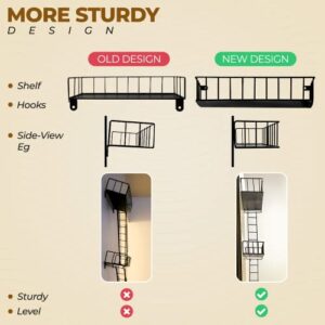 VERSATILE KAS 3-Tier Fire Escape Shelf New York Decorative Floating Hang Wall Shelves for Action Figures Planter