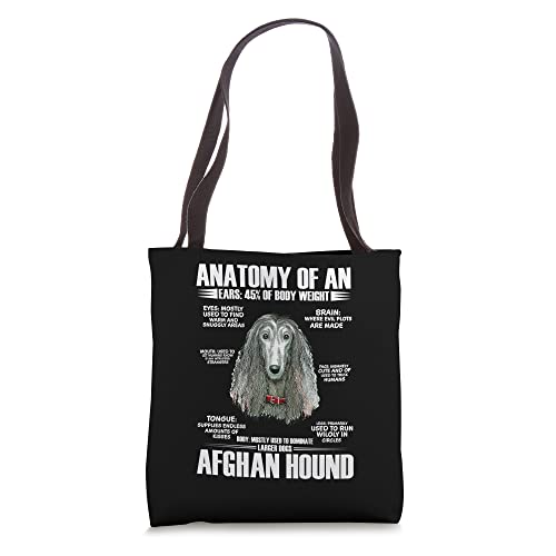 Anatomy Of Afghan Hound Dog Costume Dogs Tote Bag