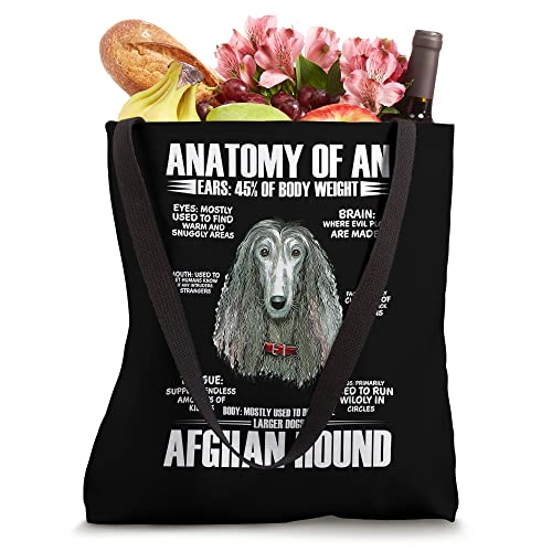 Anatomy Of Afghan Hound Dog Costume Dogs Tote Bag