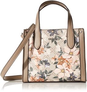 nine west candance mini tote crossbody monterose logo floral one size