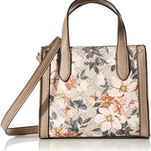 Nine West Candance Mini Tote Crossbody Monterose Logo Floral One Size