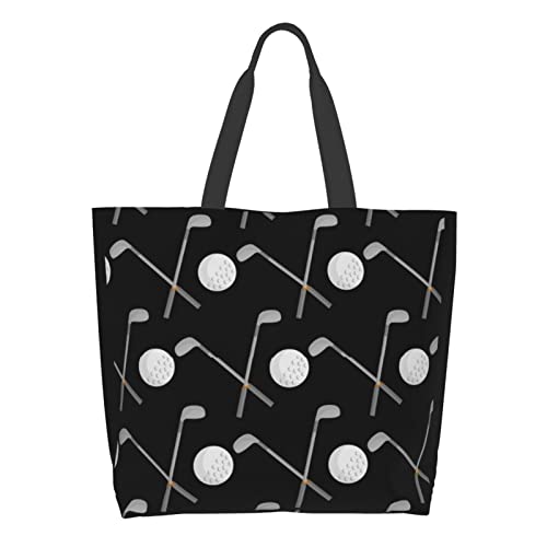 ASYG Golf Bag, Golf Ball Print Sling Bag, Cute Golf Print Pattern Tote Bag For Women Men Girls Boys