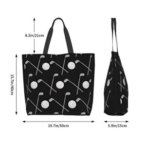 ASYG Golf Bag, Golf Ball Print Sling Bag, Cute Golf Print Pattern Tote Bag For Women Men Girls Boys