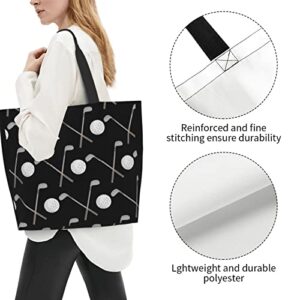 ASYG Golf Bag, Golf Ball Print Sling Bag, Cute Golf Print Pattern Tote Bag For Women Men Girls Boys