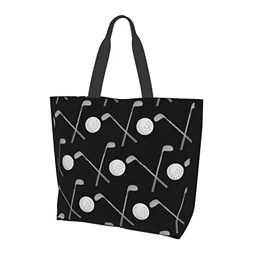 ASYG Golf Bag, Golf Ball Print Sling Bag, Cute Golf Print Pattern Tote Bag For Women Men Girls Boys